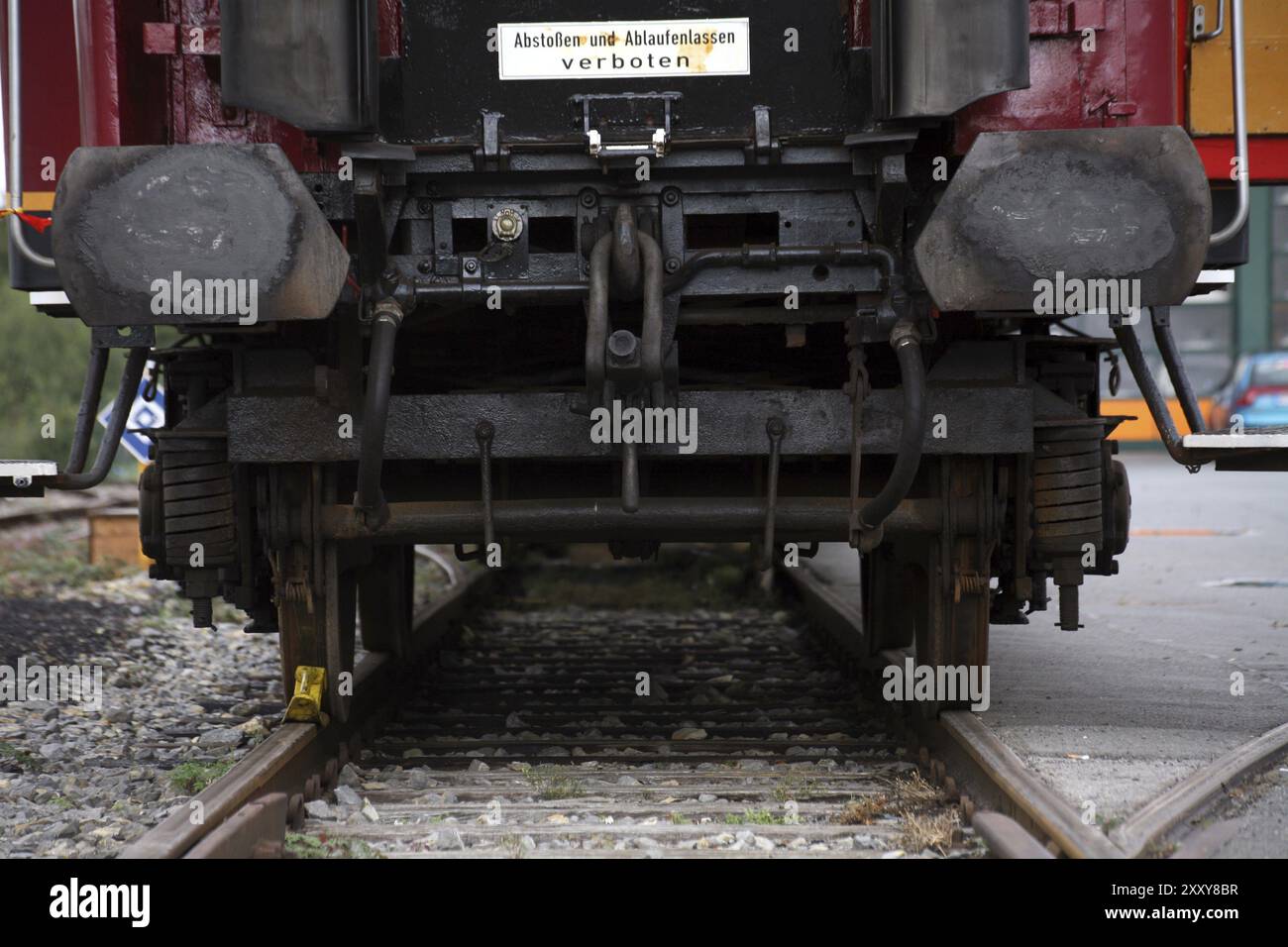 Sign on a historic railway carriage Stock Photo - Alamy