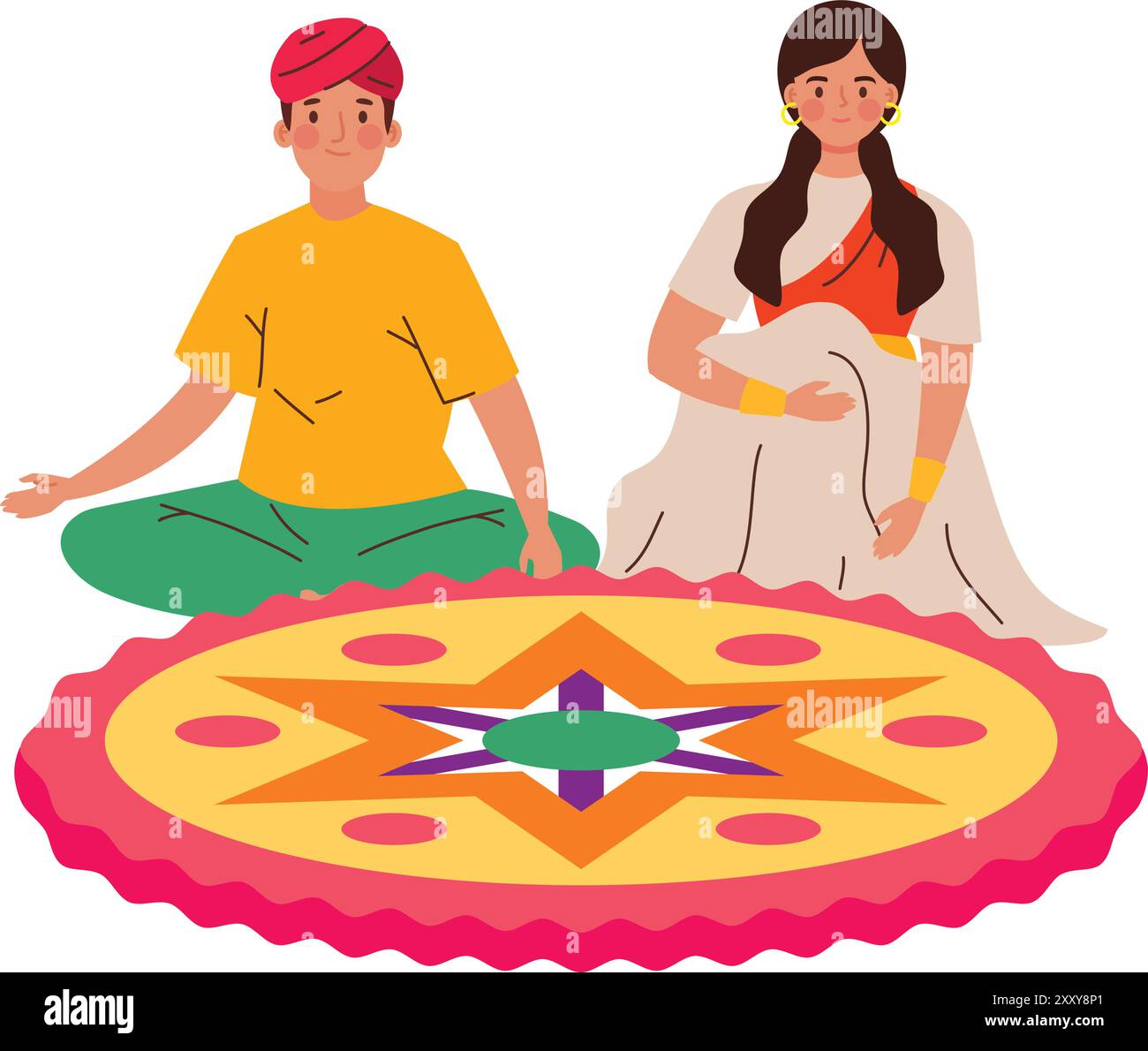 hindu people in onam harvest festival Stock Vector Image & Art - Alamy
