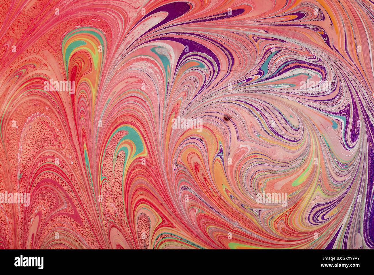 Traditional Ottoman Turkish marbling art patterns as abstract ...