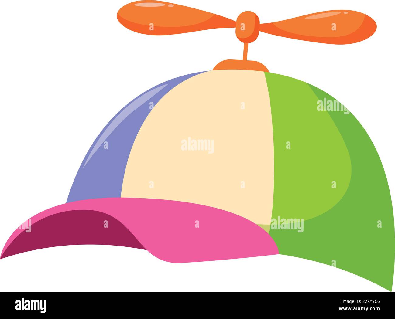 Funny colorful propeller cap with a curved brim, perfect for adding a ...