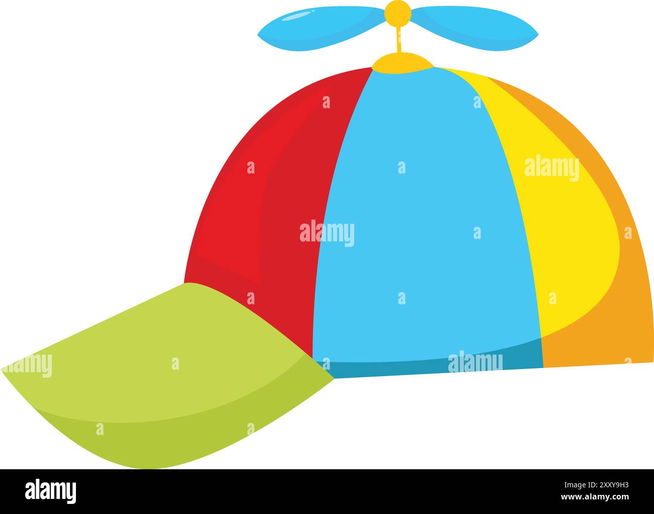 Colorful baseball cap with a spinning propeller, perfect for adding a ...