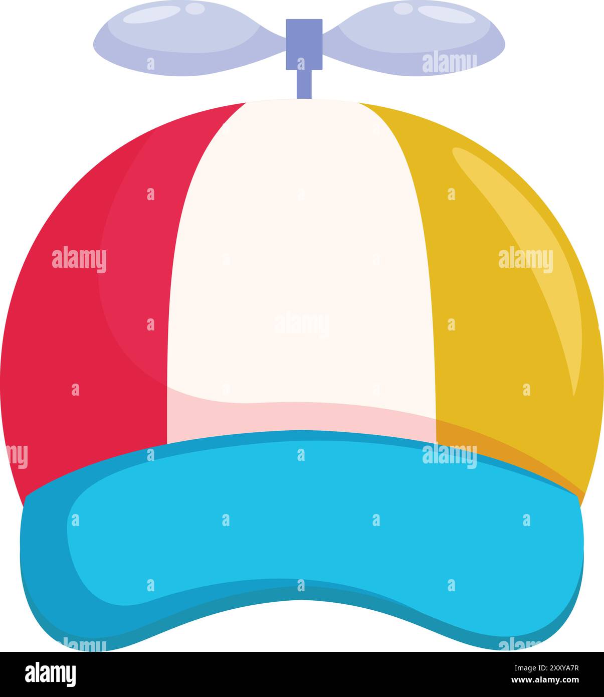Colorful propeller cap with rotating blades is making you smile Stock ...