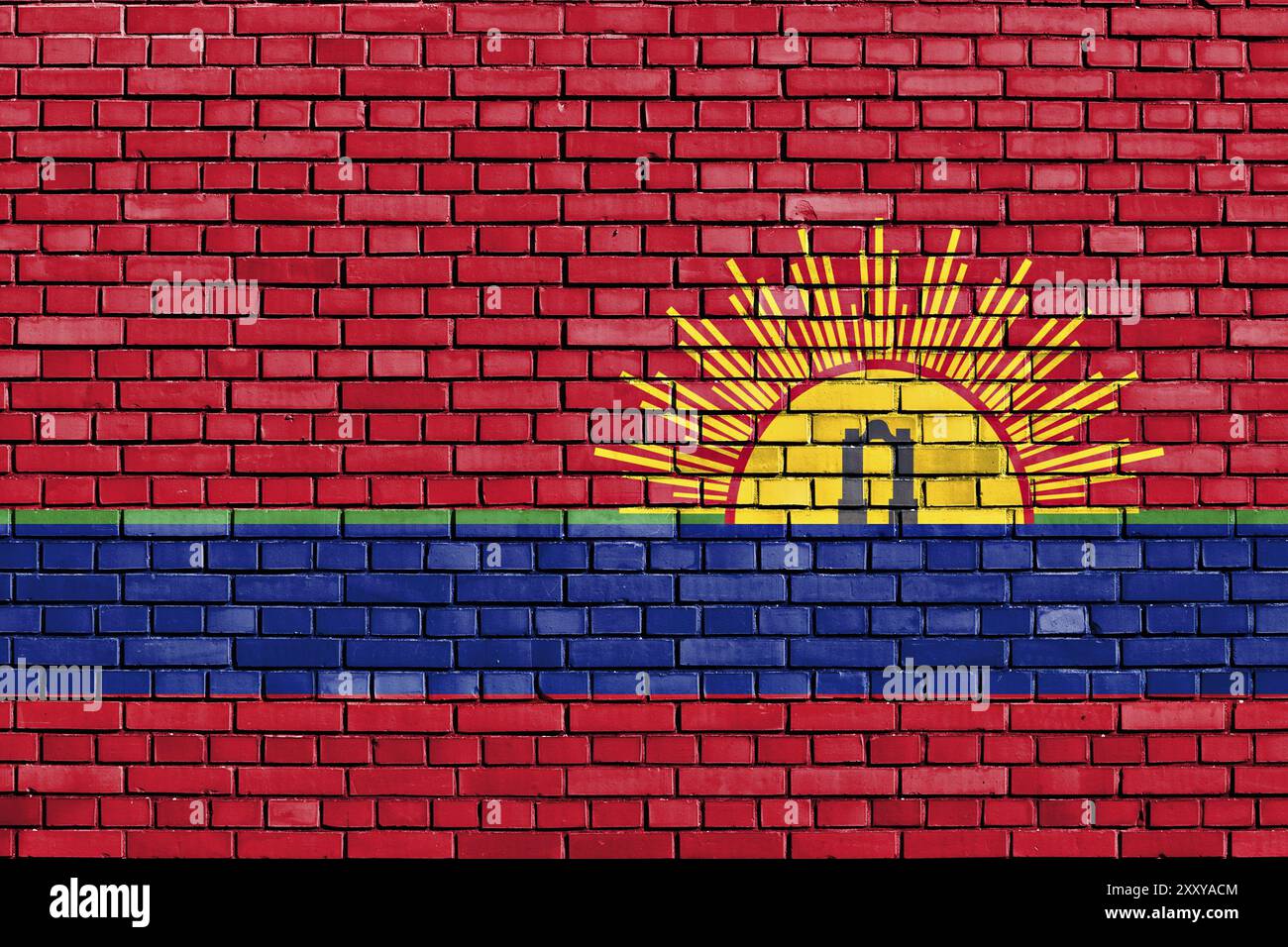 Flag of Carabobo State painted on brick wall Stock Photo - Alamy