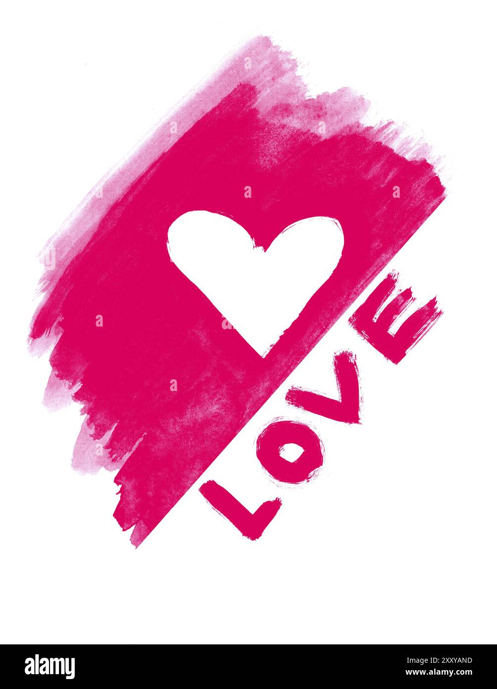 Love inscription drawn hearts Cut Out Stock Images & Pictures - Alamy