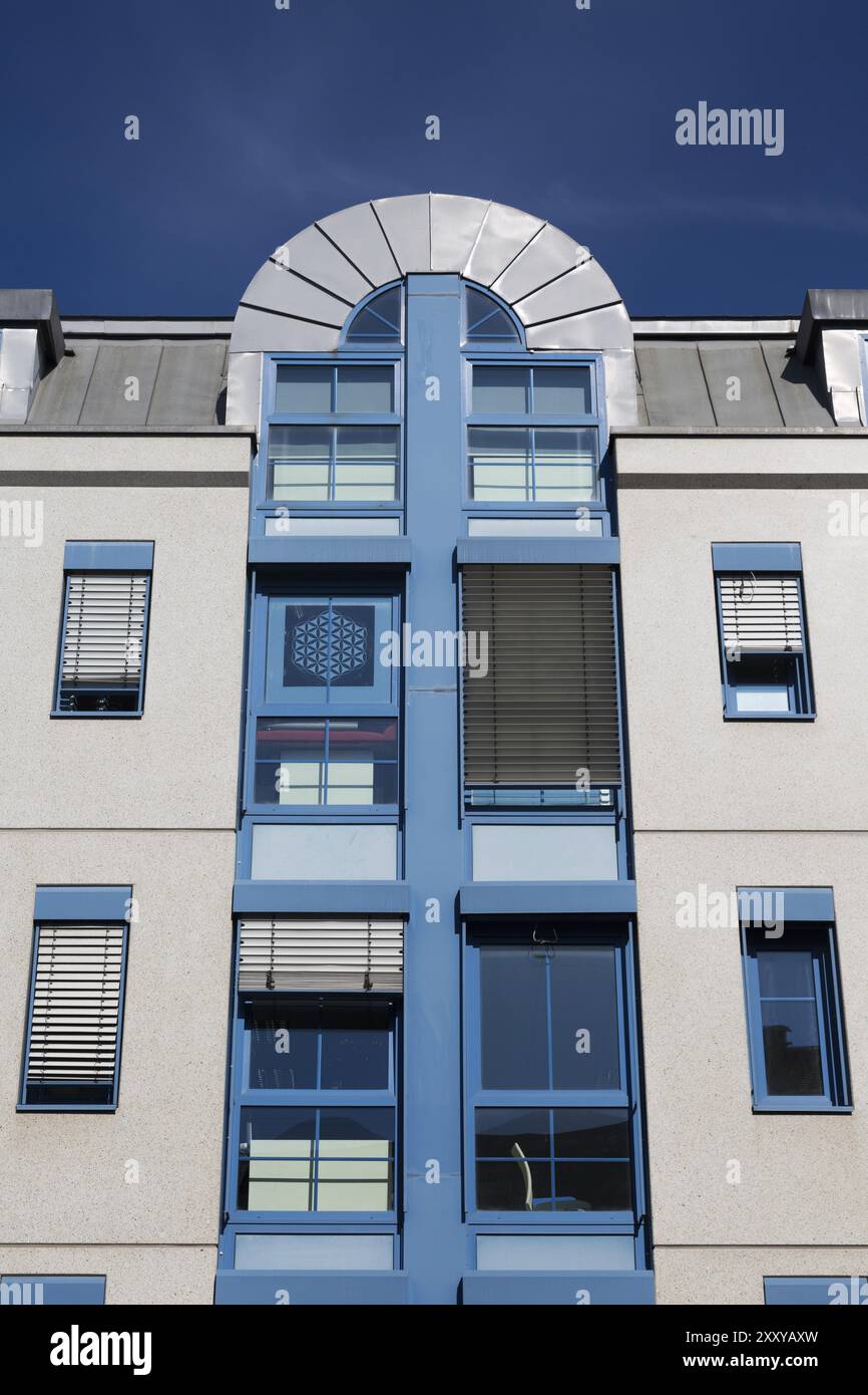 A modern building in blue design Blue building A modern building in ...