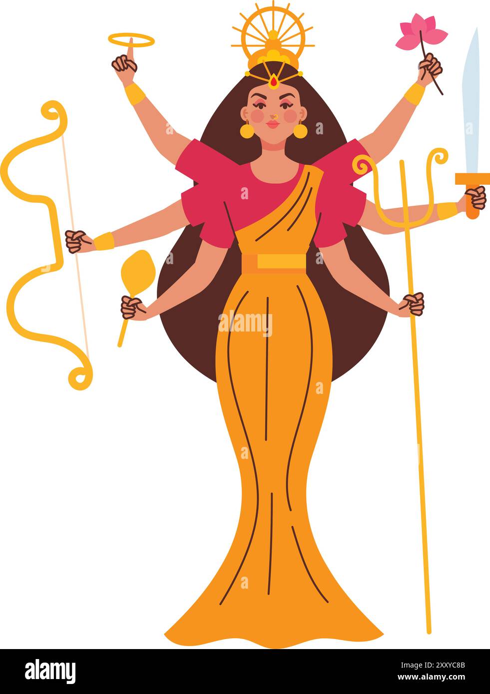 deity durga navratri character Stock Vector Image & Art - Alamy