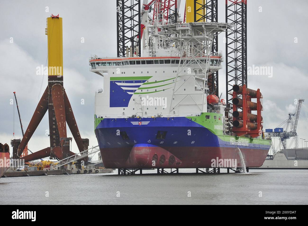Jack up vessel Innovation in Bremerhaven Stock Photo - Alamy