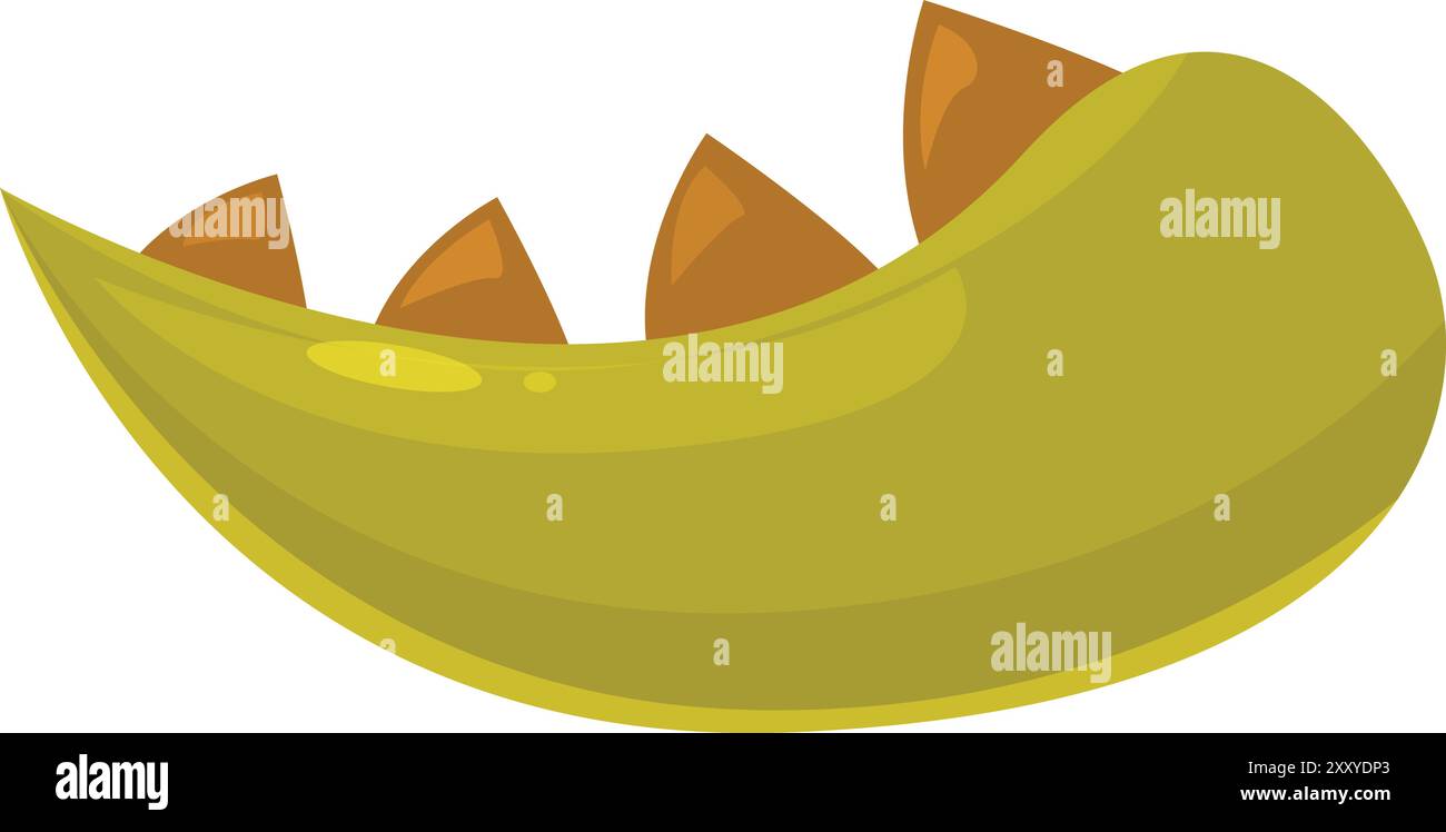 Green cartoon dragon tail with spikes pointing upwards Stock Vector ...