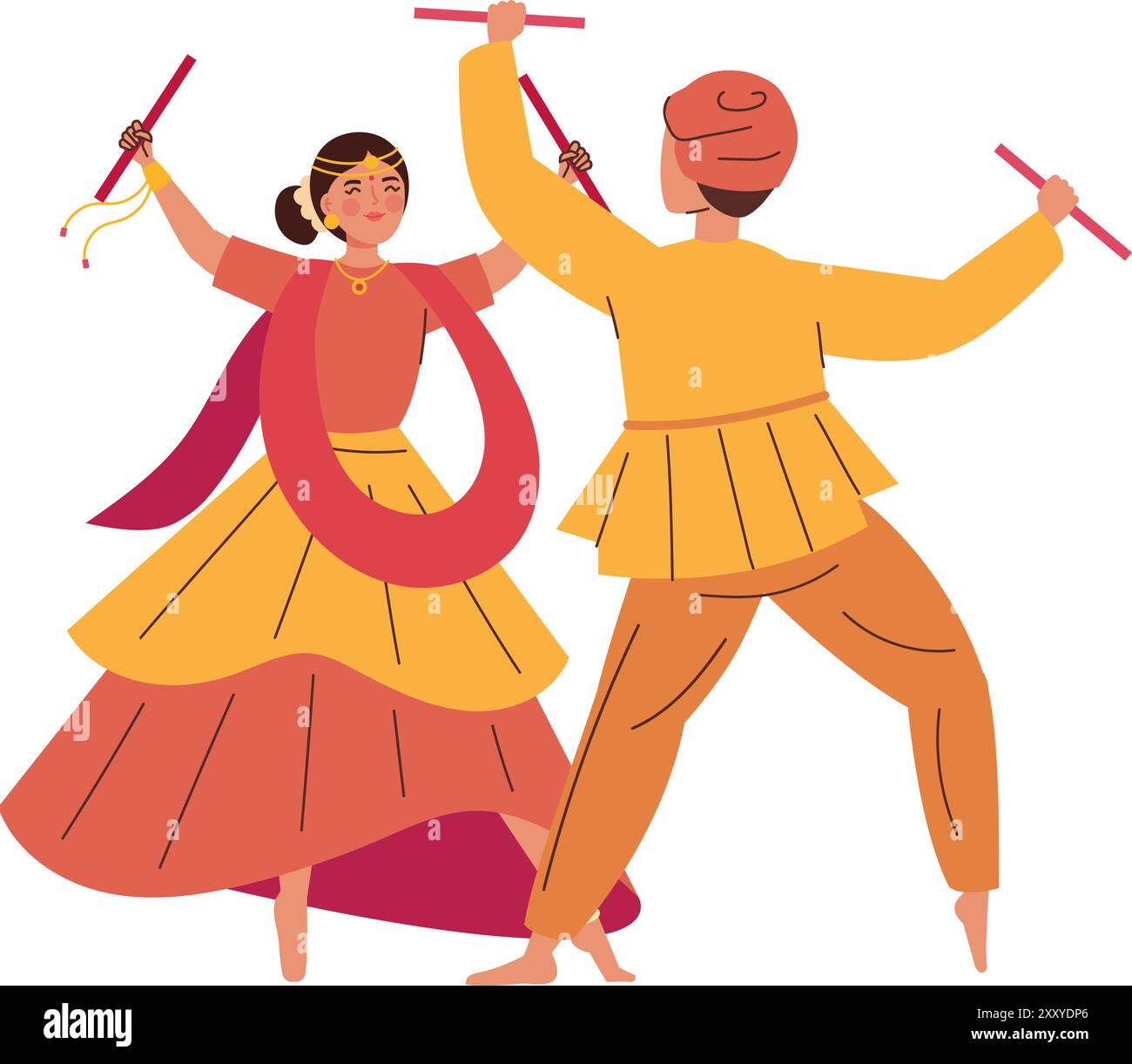 dancers in hindu traditional costume Stock Vector Image & Art - Alamy