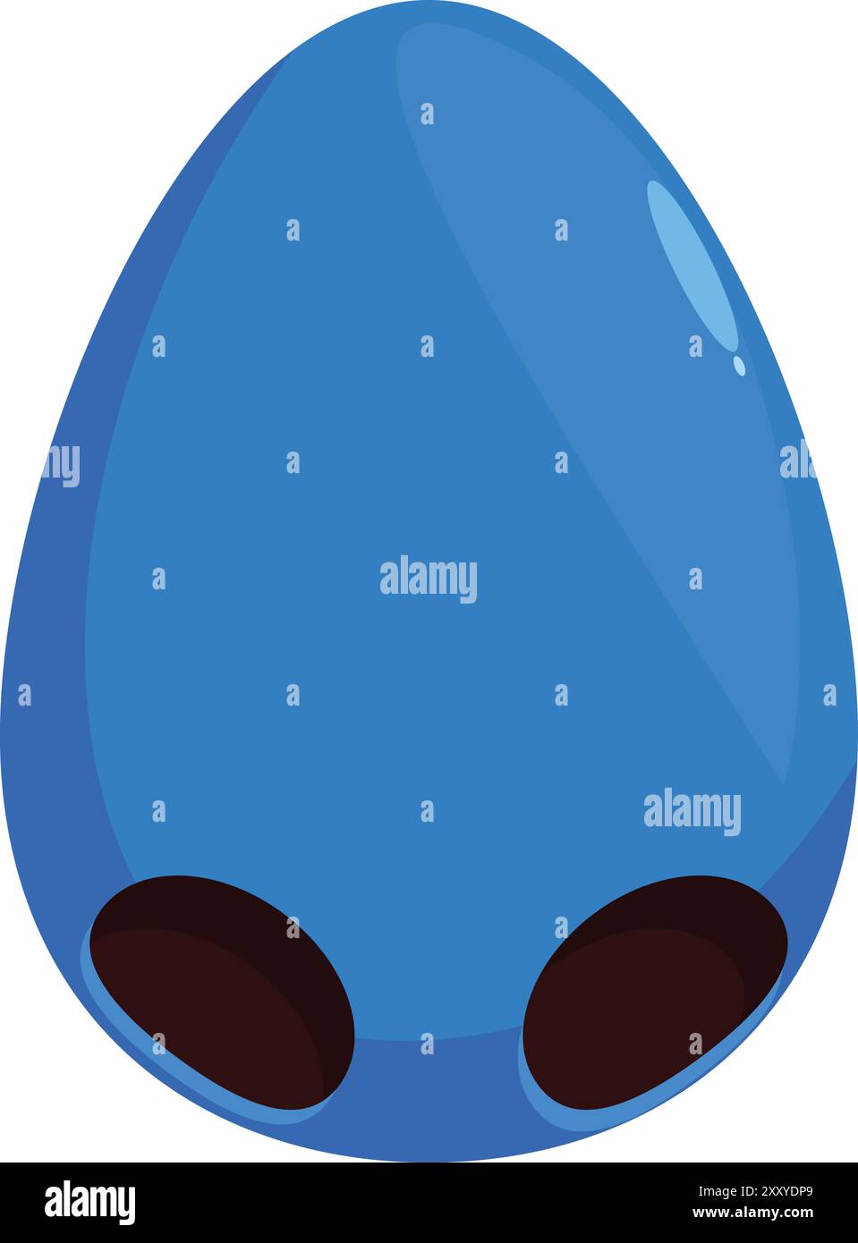 Cartoon blue alien egg waiting to hatch with big black eyes Stock ...