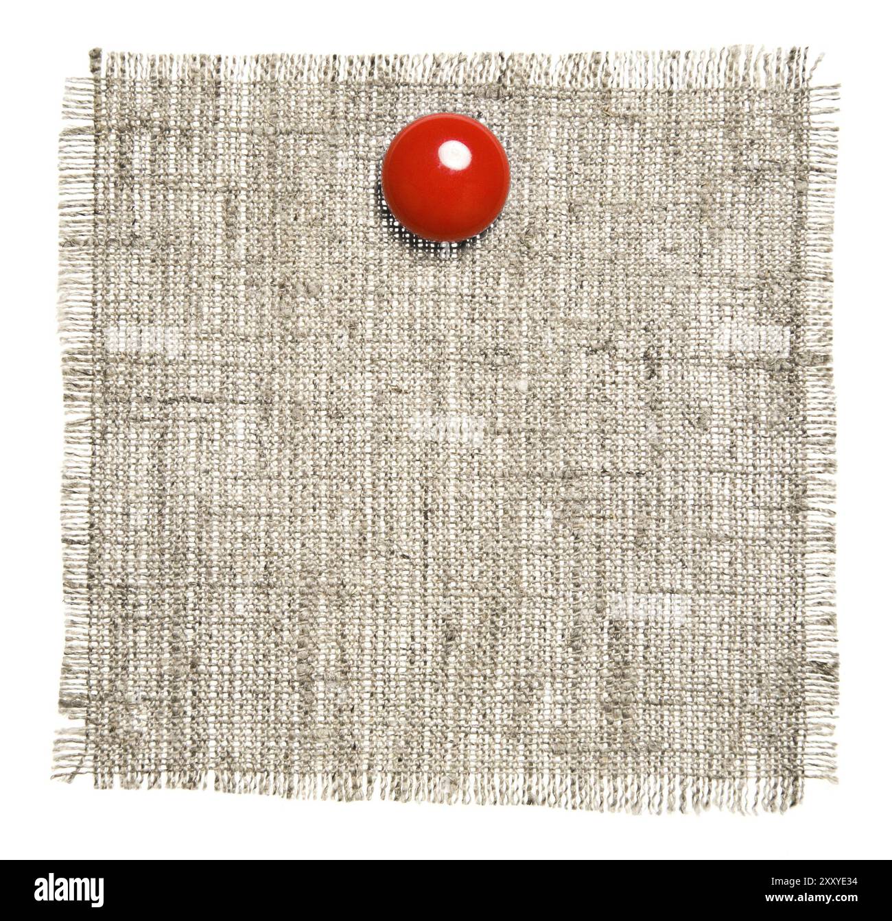 Textile Patch With Red Clip Isolated On White Background. Ready for ...