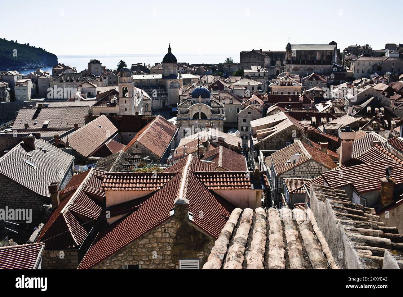 Dubrovnik Old Town roof tops from city wall Stock Photo - Alamy