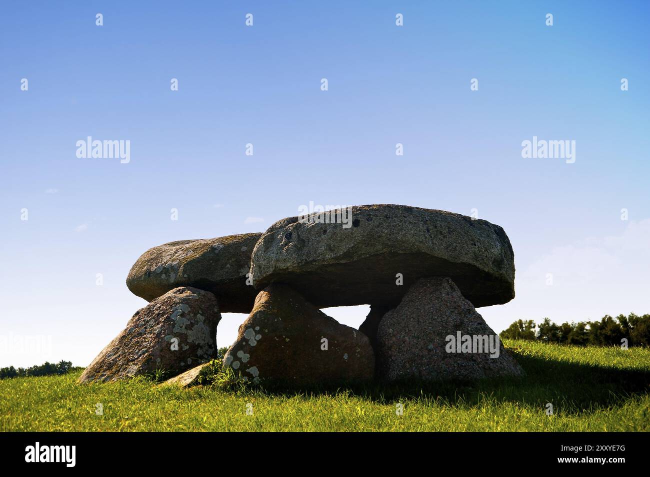 Large stone grave (passage grave) from the Neolithic period on the ...