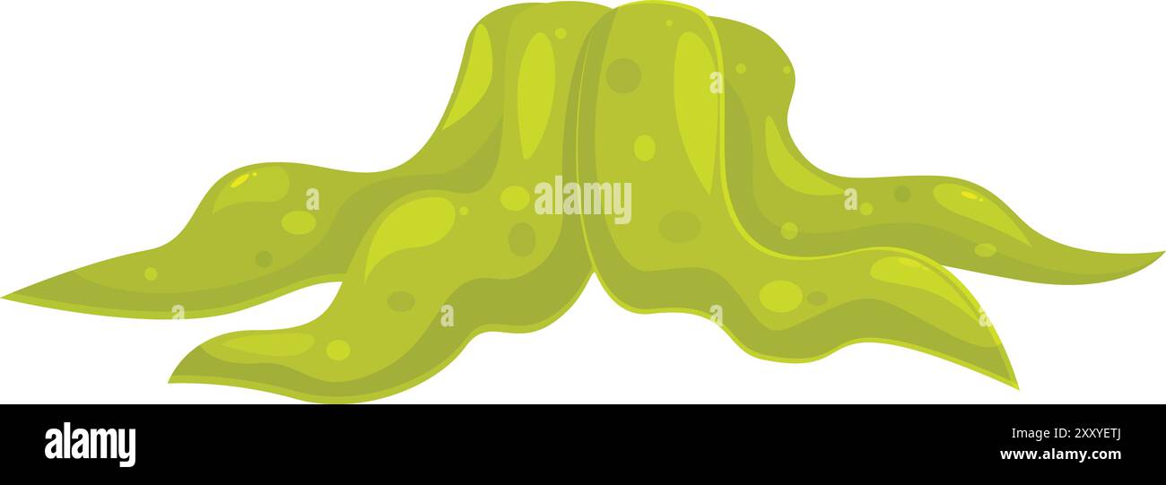 Cartoon green swamp algae is growing and covering the ground Stock ...