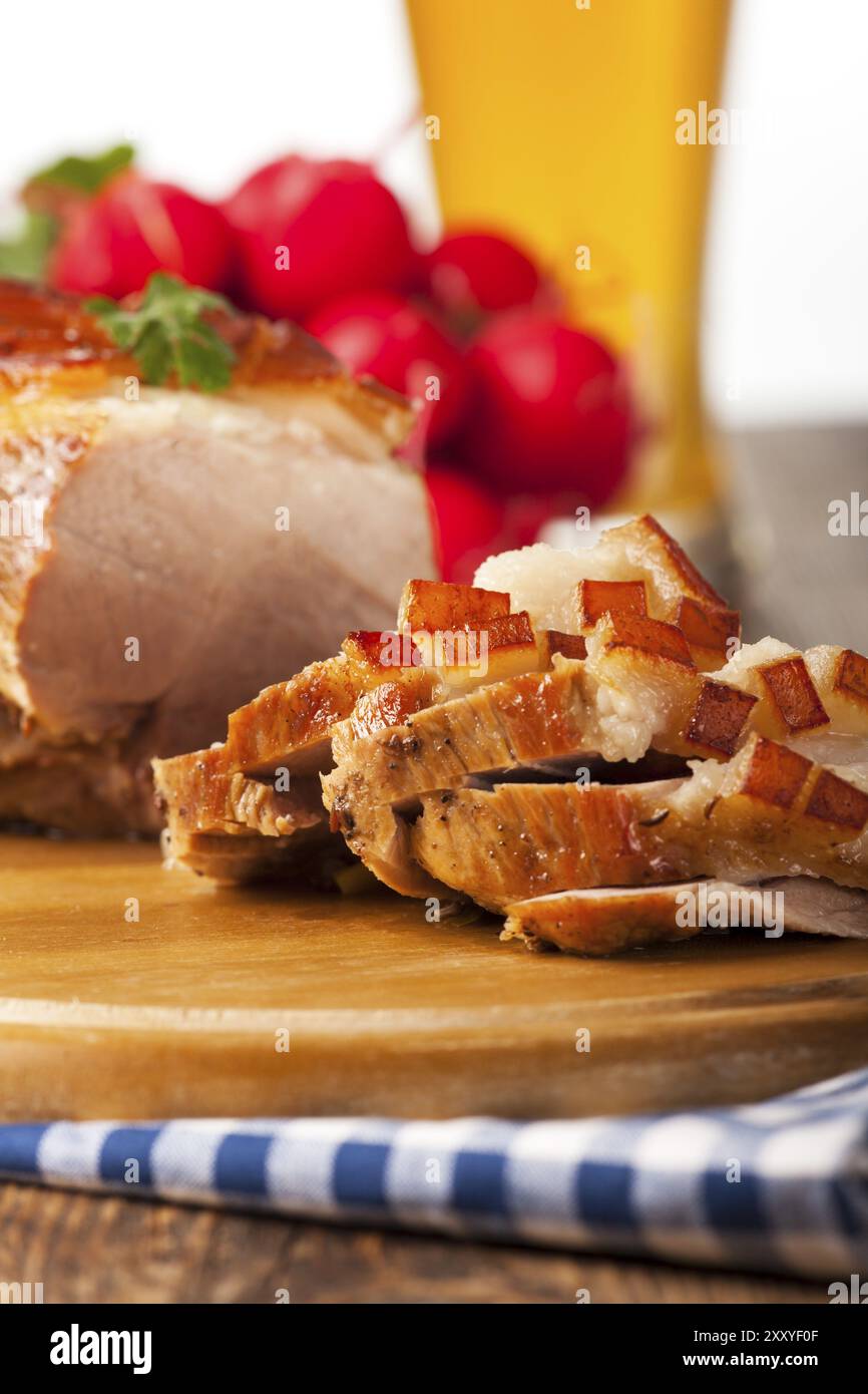 Bavarian roast pork with beer Stock Photo - Alamy
