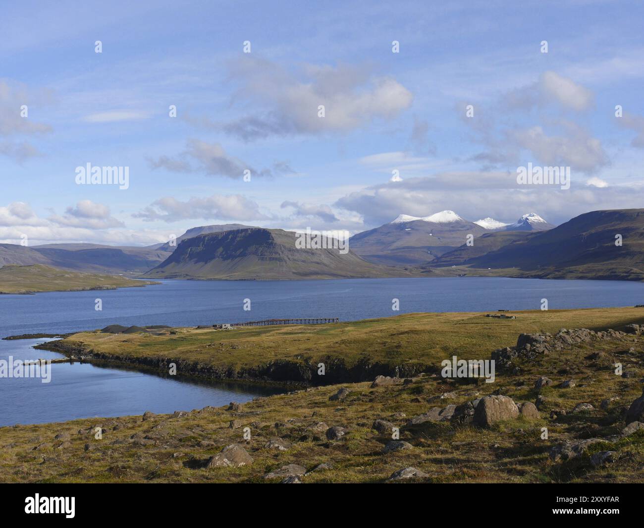 The remains of the pier of the British naval base at Hvitanes The ...