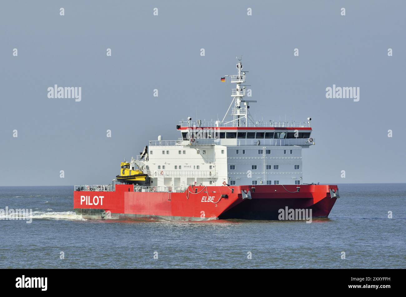 Elbe pilot mother ship returns to Cuxhaven Stock Photo - Alamy