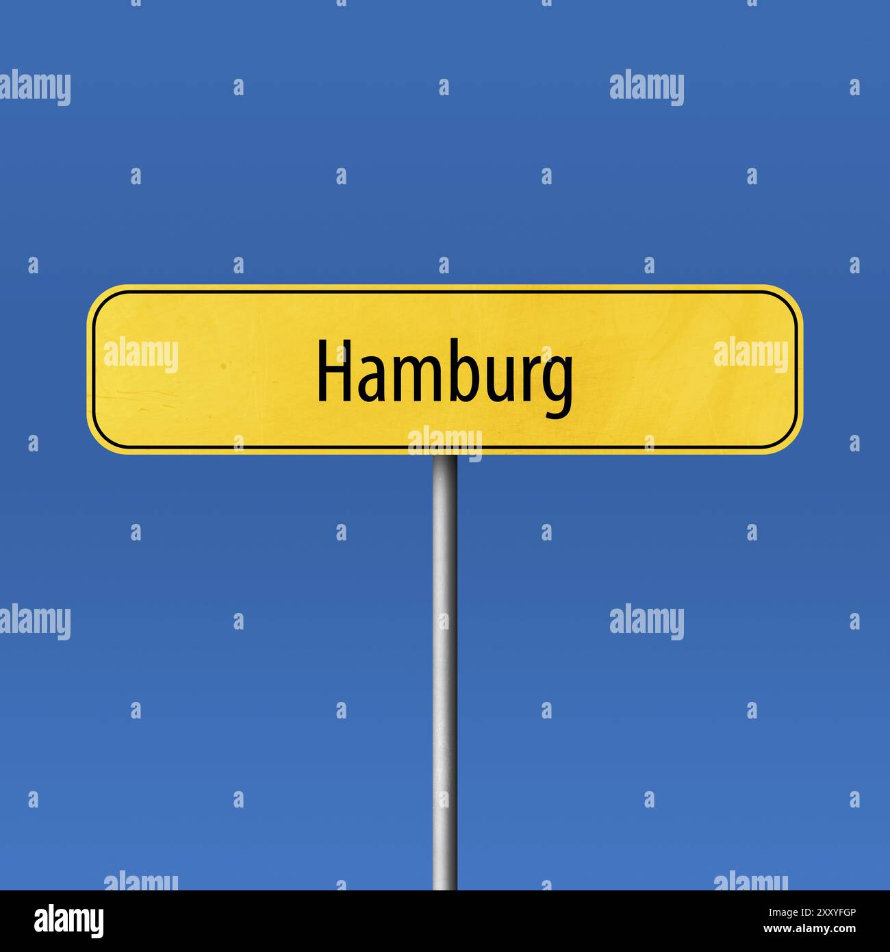 Hamburg, town sign, place name sign Stock Photo - Alamy