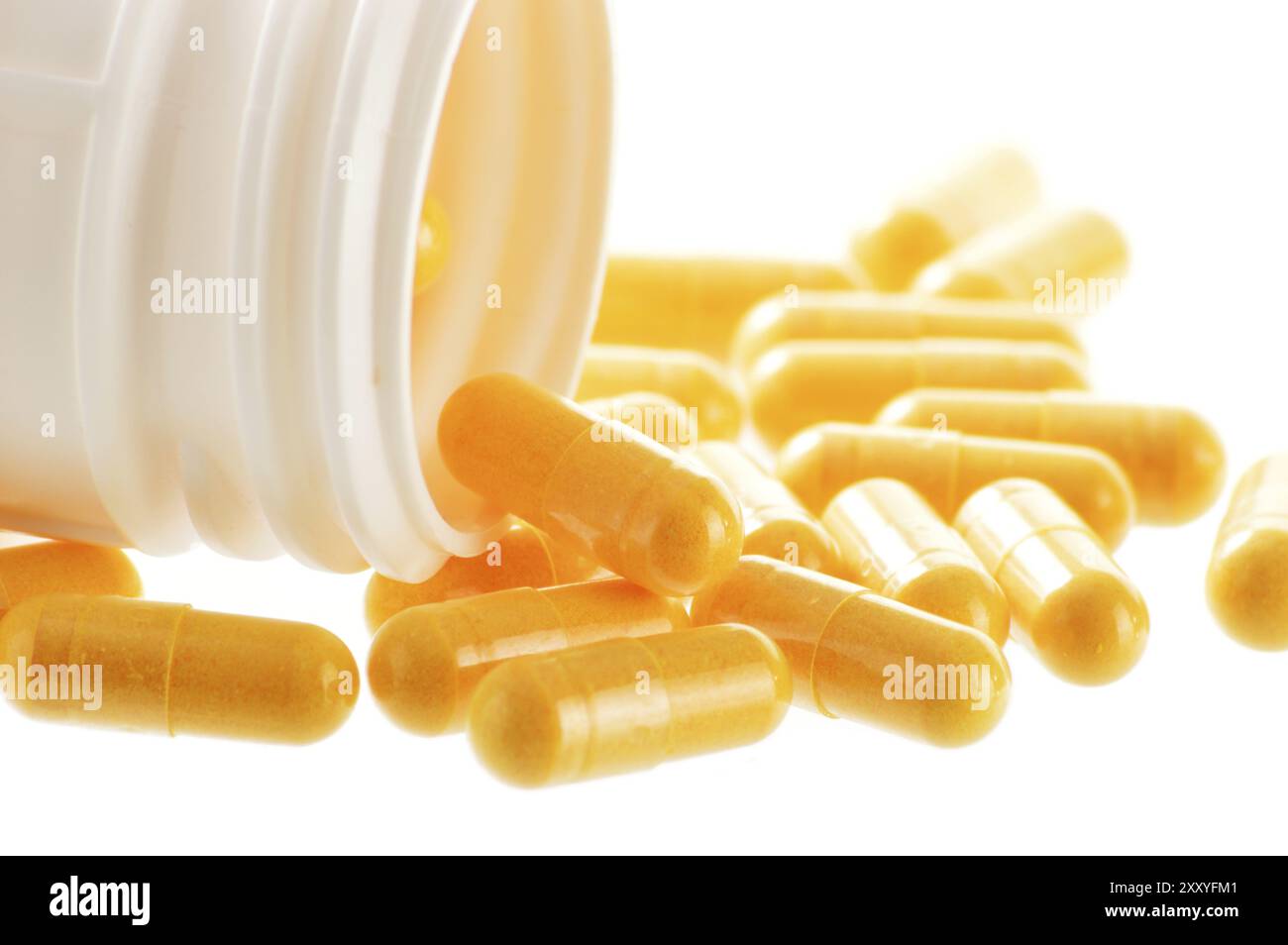 Composition with drug pills isolated on white background Stock Photo ...
