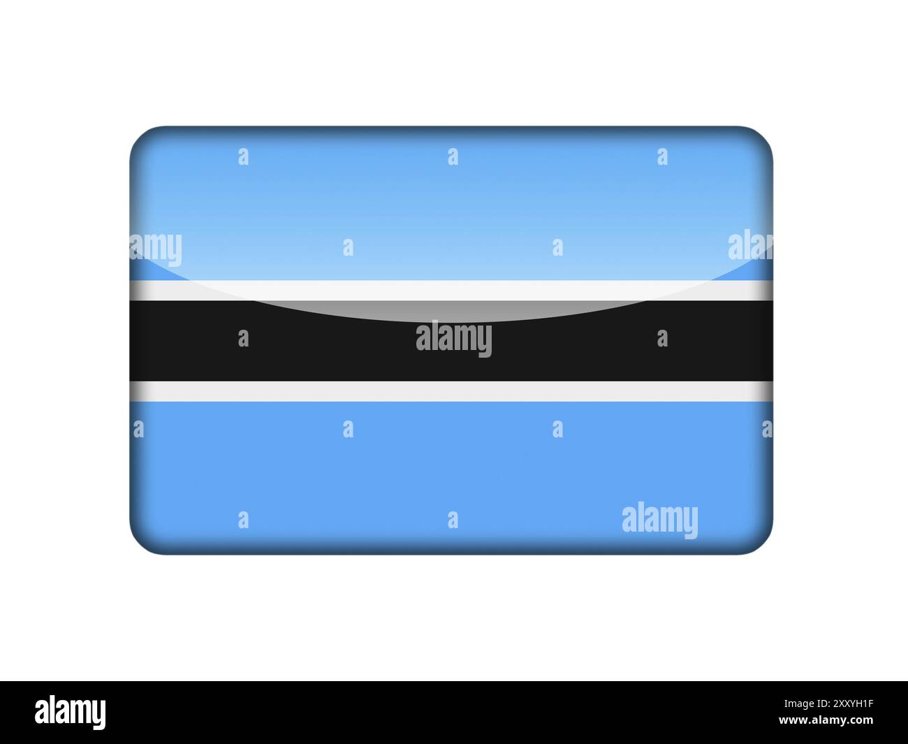 The Botswana flag in the form of a glossy icon Stock Photo - Alamy