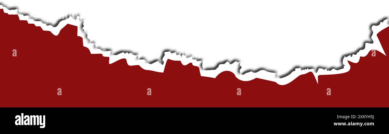 Torn paper abstract wallpaper with red and white patterns on a white ...