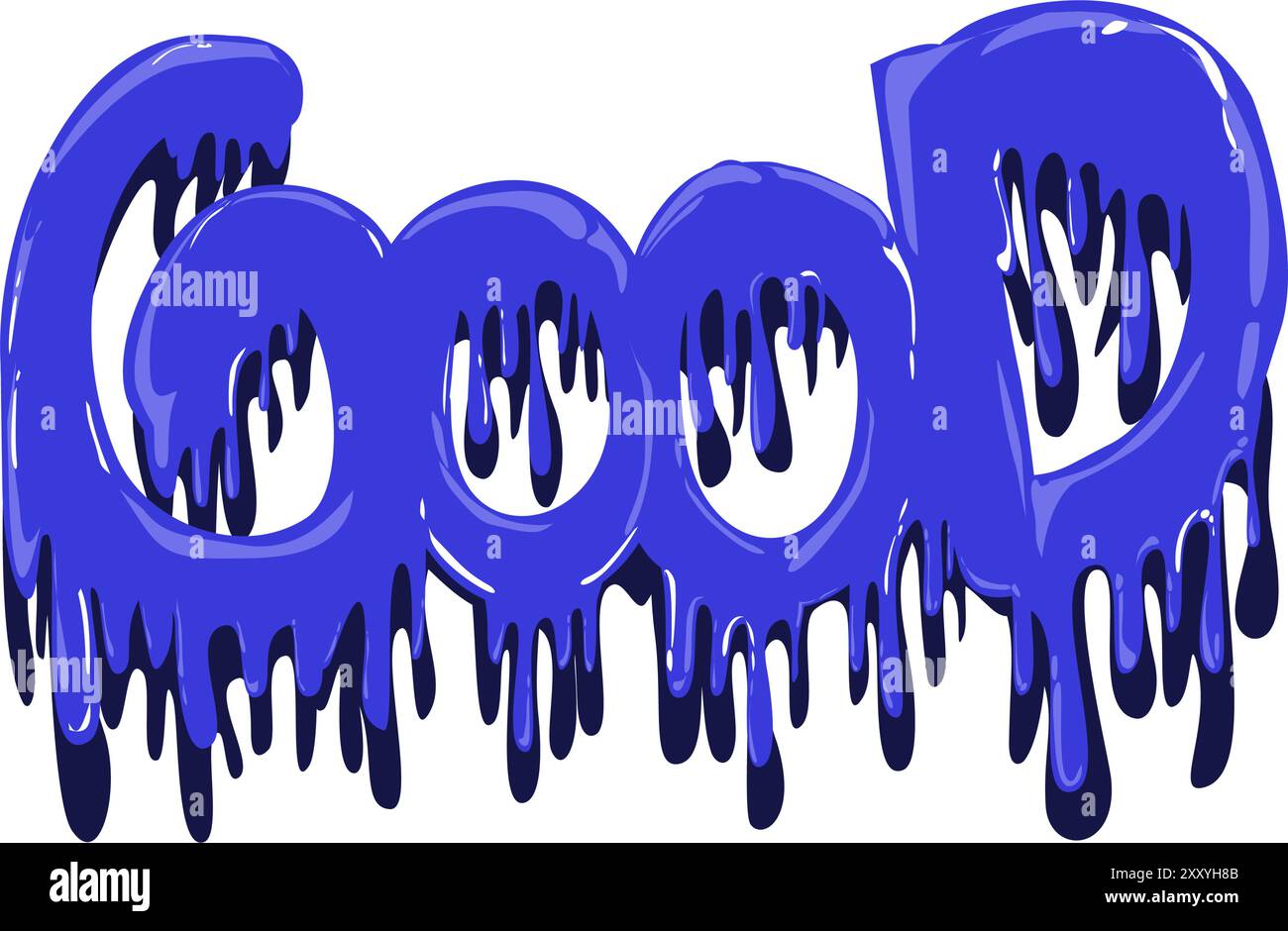 Design the word "GOOD" on a white background. Suitable for logos, icons ...