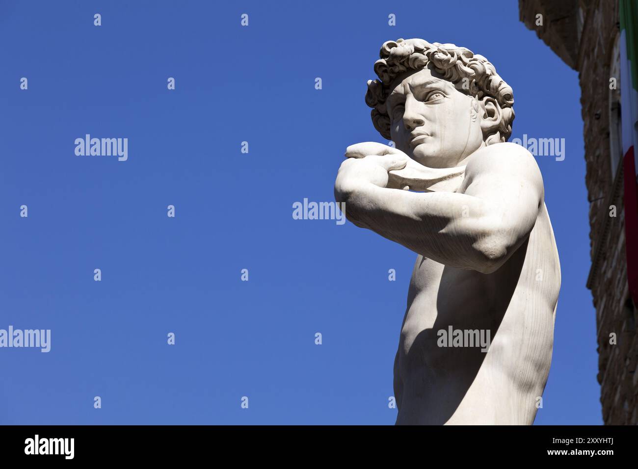 Copy of Michelangelo's David in front of the Pallazo Vecchio in ...