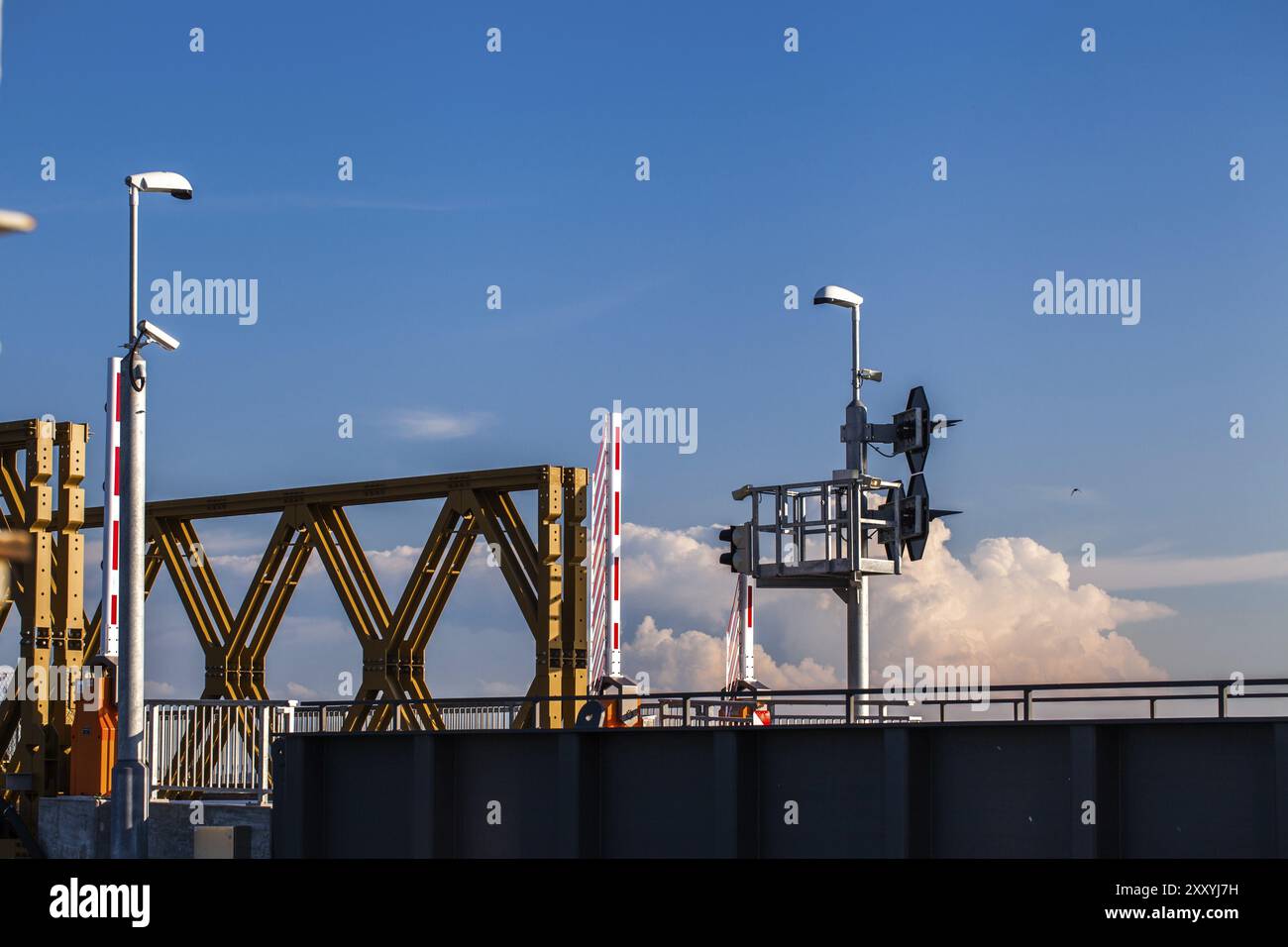 Modern lifting bridge Stock Photo - Alamy