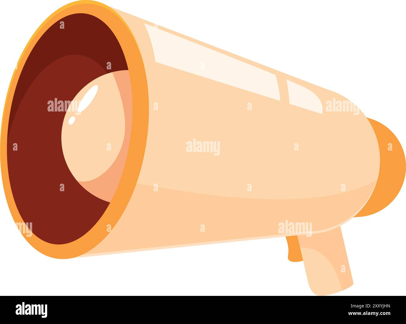 Orange megaphone announcing important information Stock Vector Image ...