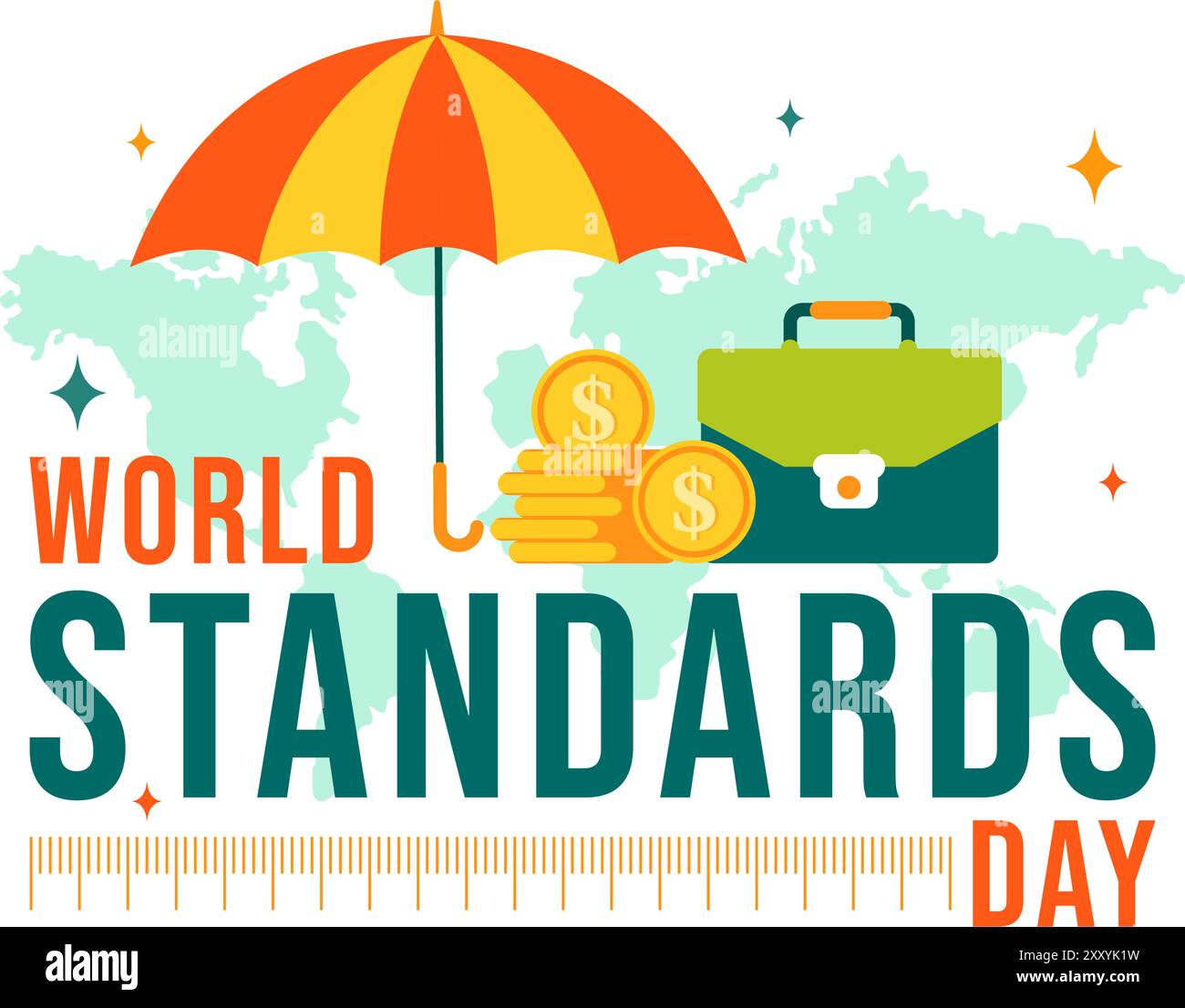 World Standards Day Vector Illustration on October 14 featuring a Globe ...