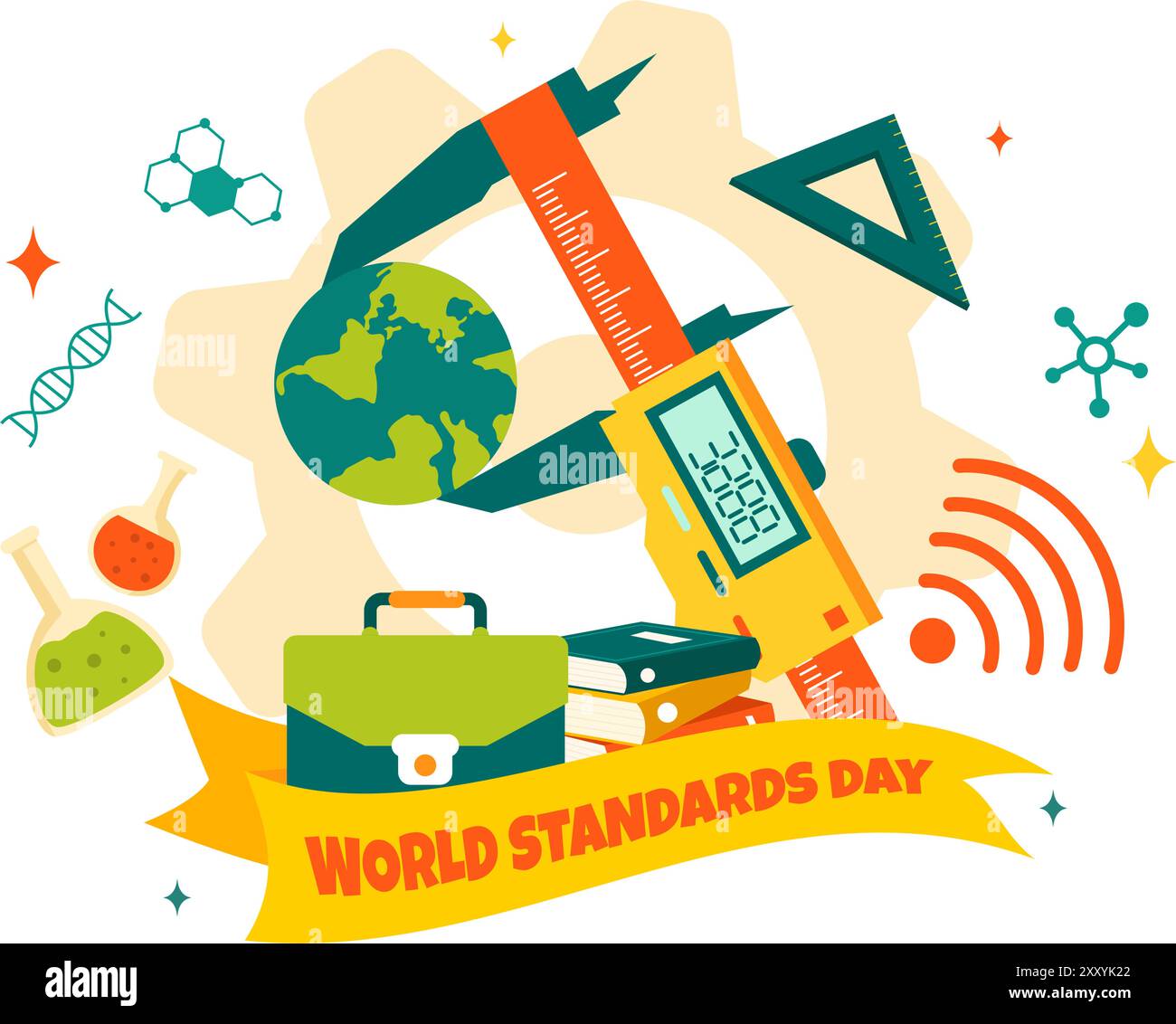 World Standards Day Vector Illustration on October 14 featuring a Globe ...