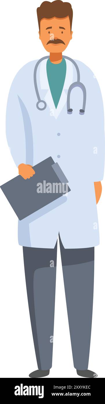 Medical professional is holding a patient chart, ready to provide care ...