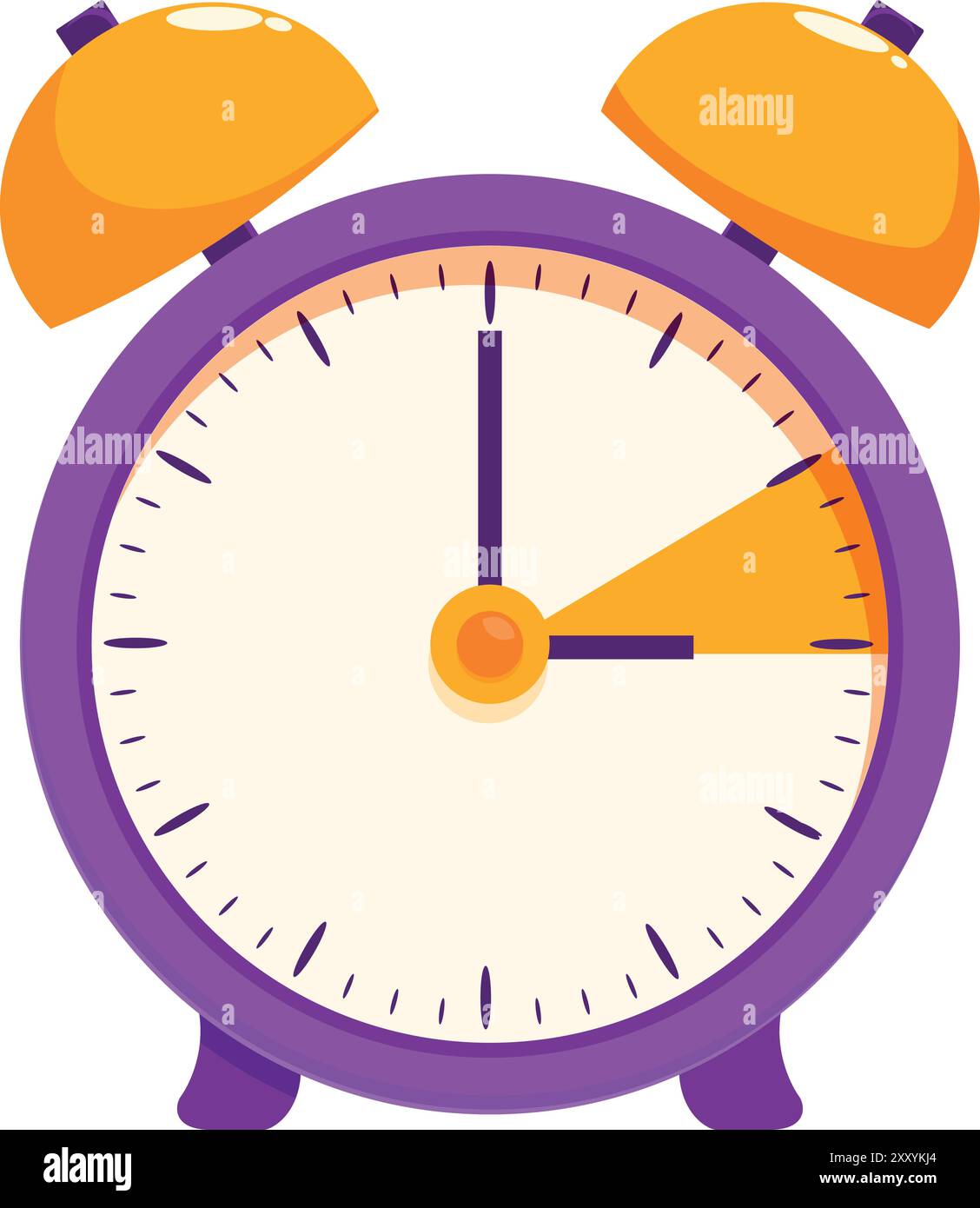 Analog alarm clock is showing almost half past one, perfect for ...