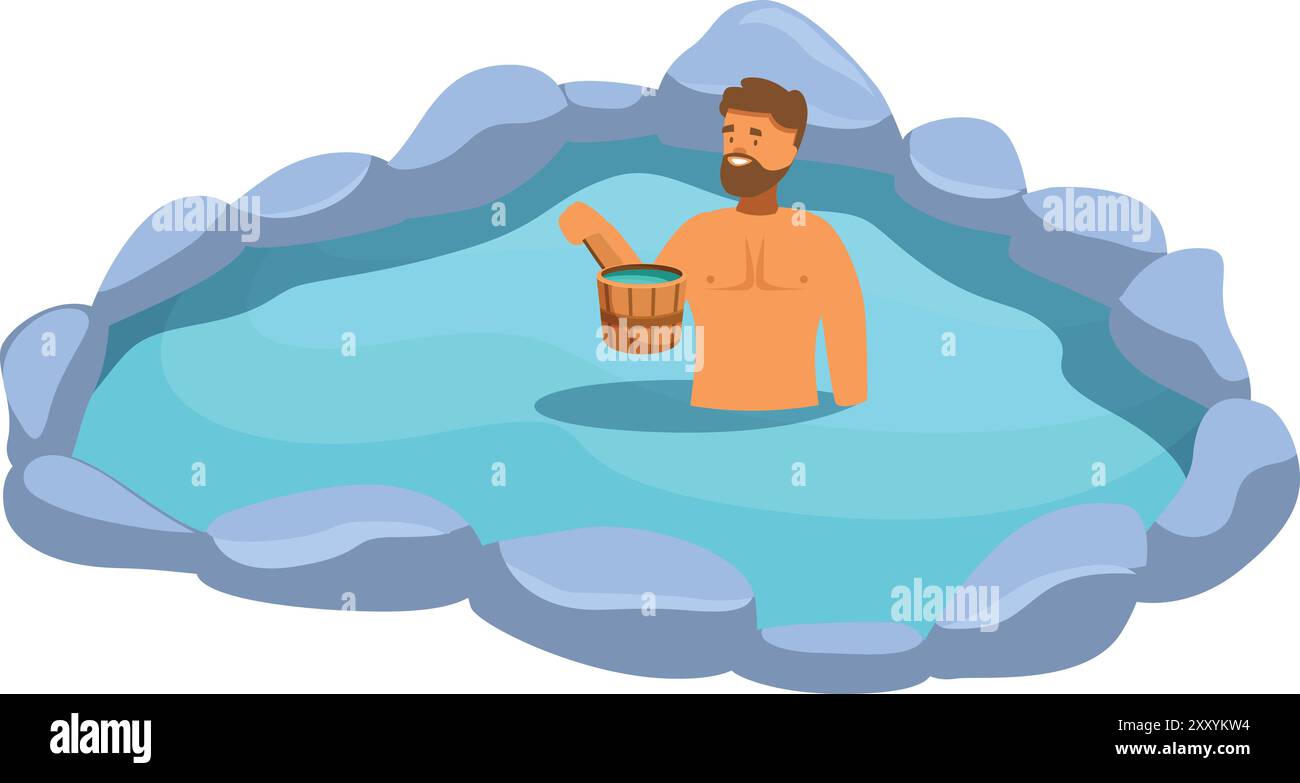 Ice bath challenge Stock Vector Images - Alamy