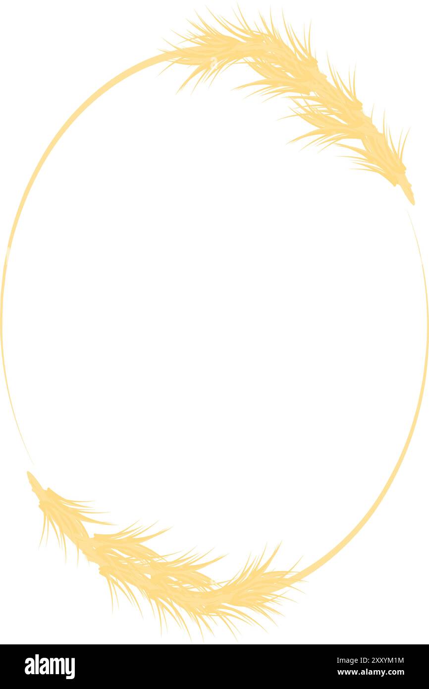 Circular frame made of wheat, symbolizing the cycle of growth and ...