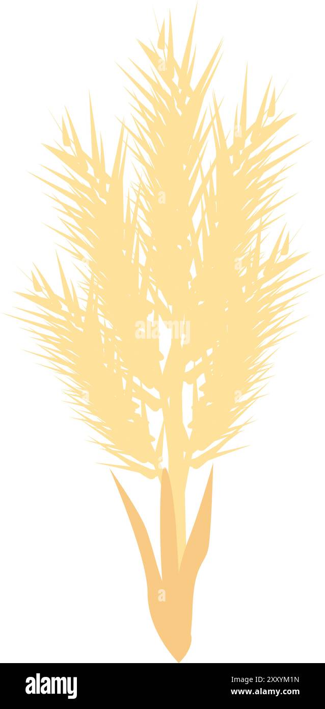 Wheat branch growing with kernels, great design for agriculture ...