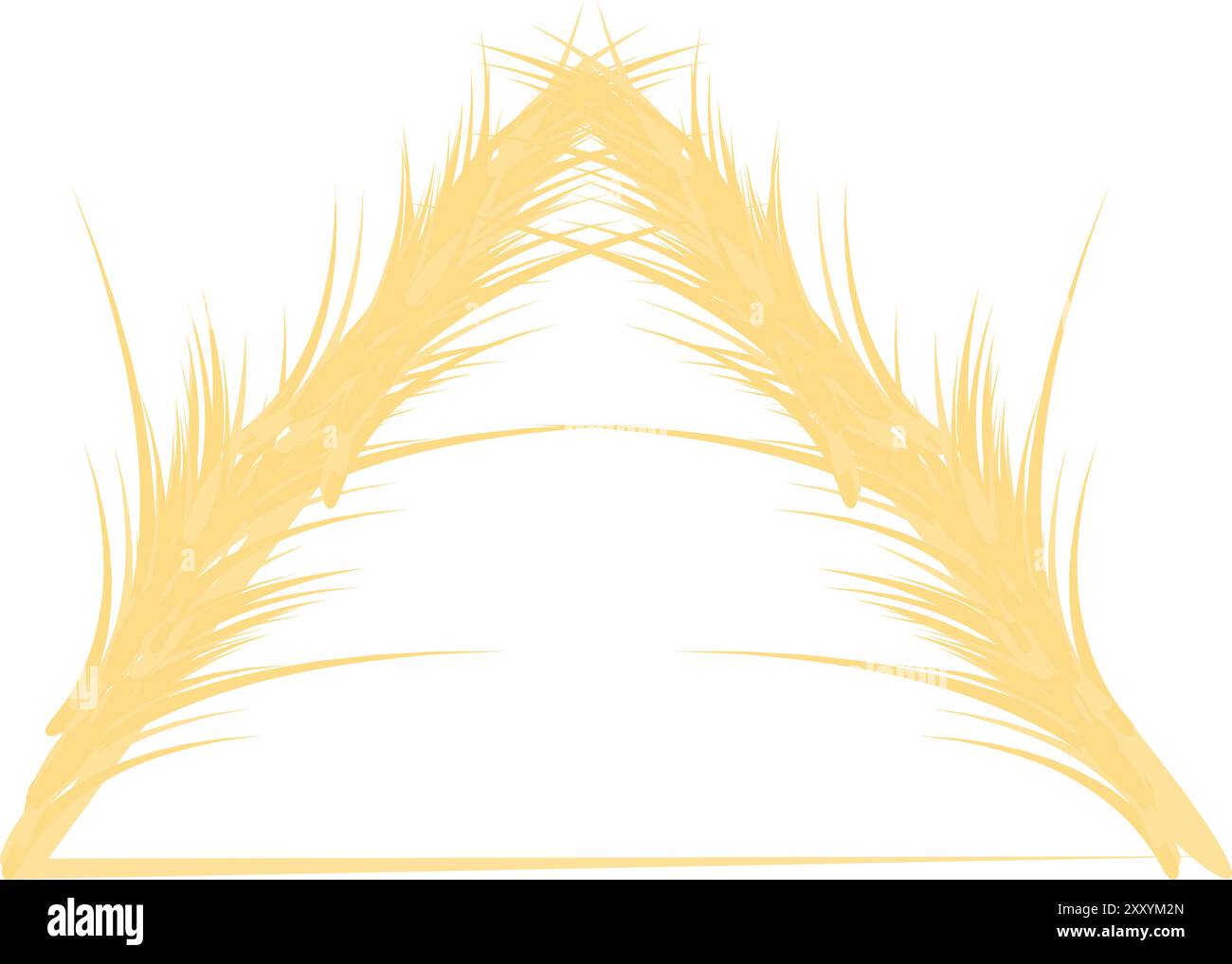 Two golden wheat spikes Stock Vector Images - Alamy