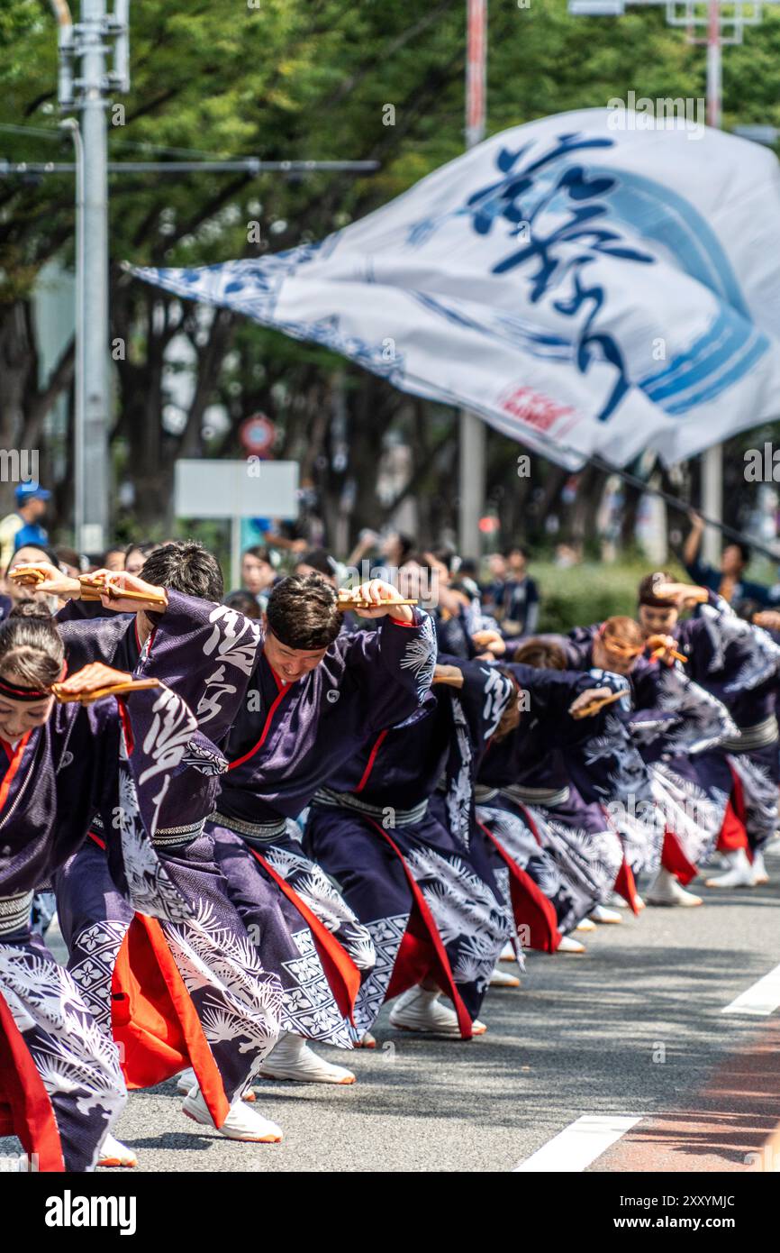 Tokyo, Japan - August 25, 2024: "Super Yosakoi" Parade, very popular cultural event held on the ...