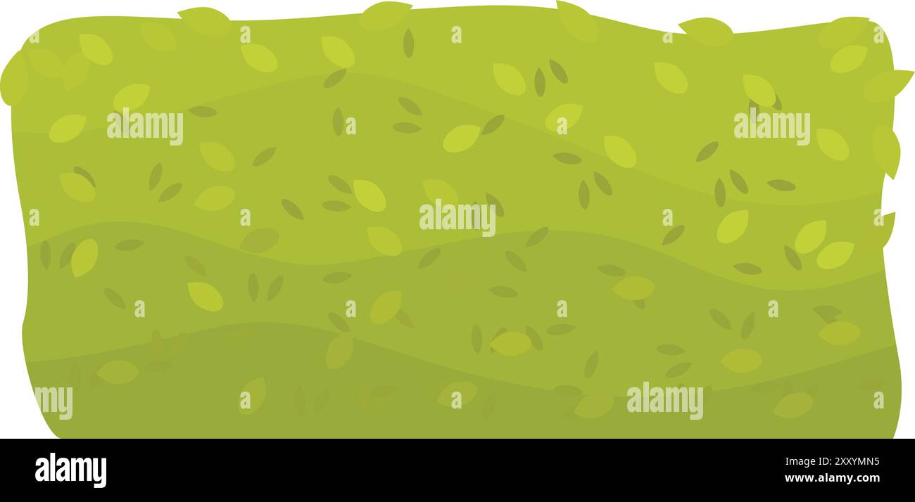 Green bush forming a hedge, element for landscape design Stock Vector ...