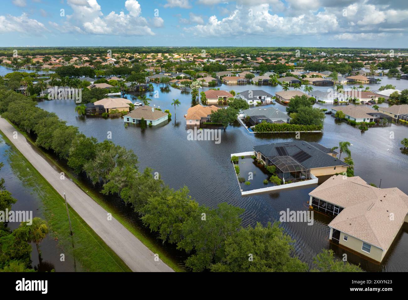 Hurricane Debby tropical rainstorm flooded residential homes in ...