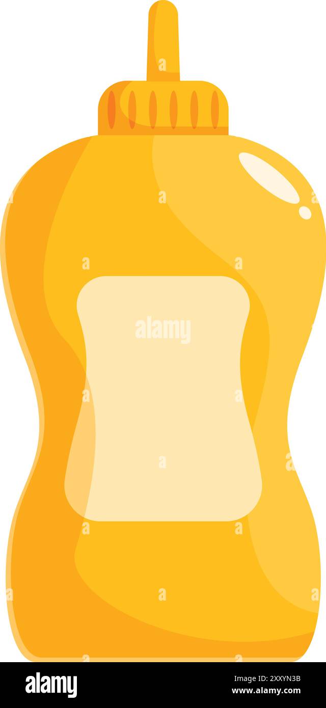 Plastic bottle dispensing mustard condiment, perfect for adding flavor ...