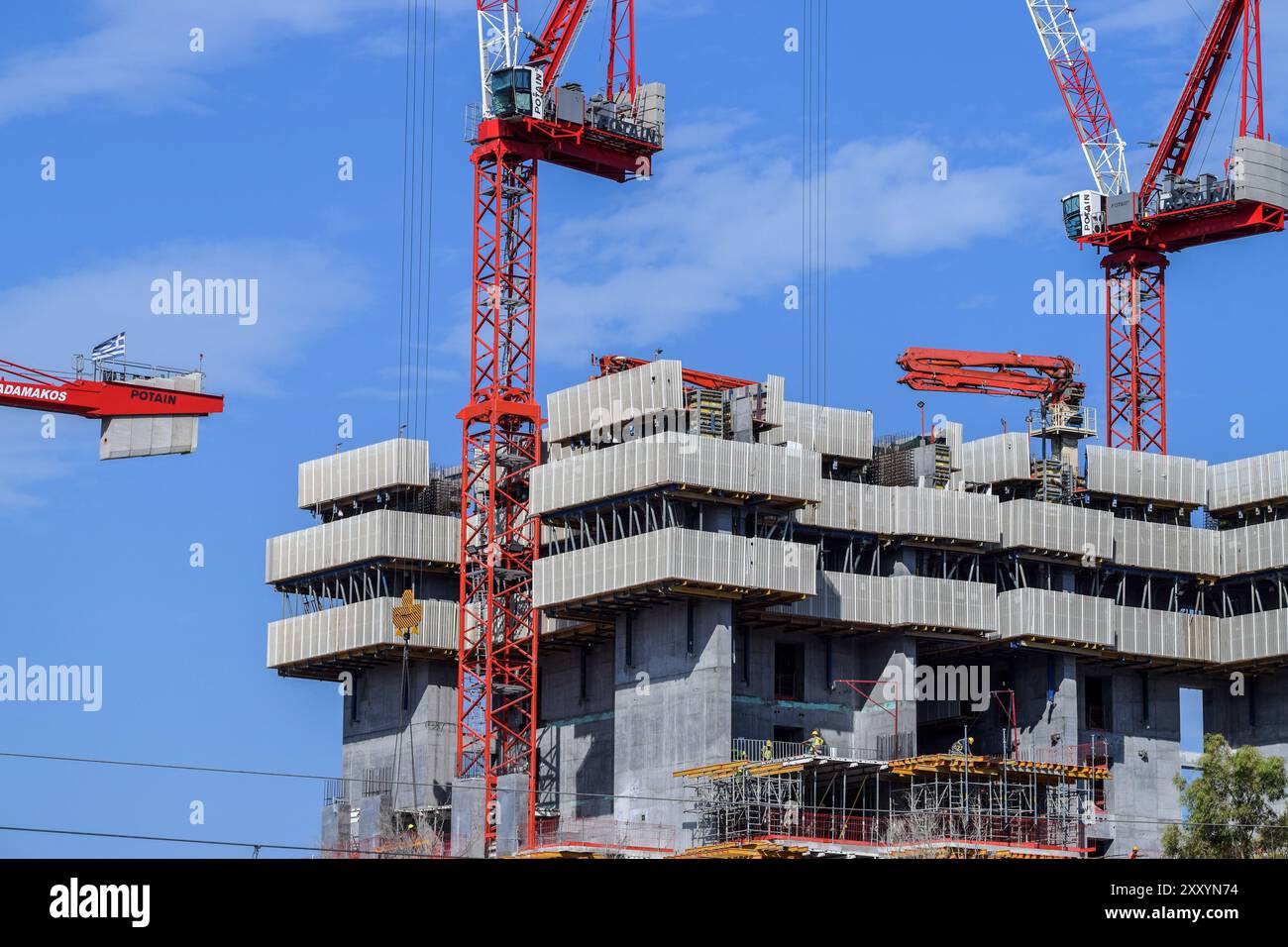 Athens, Greece. 26 August 2024. The Athens Riviera Tower is being built ...