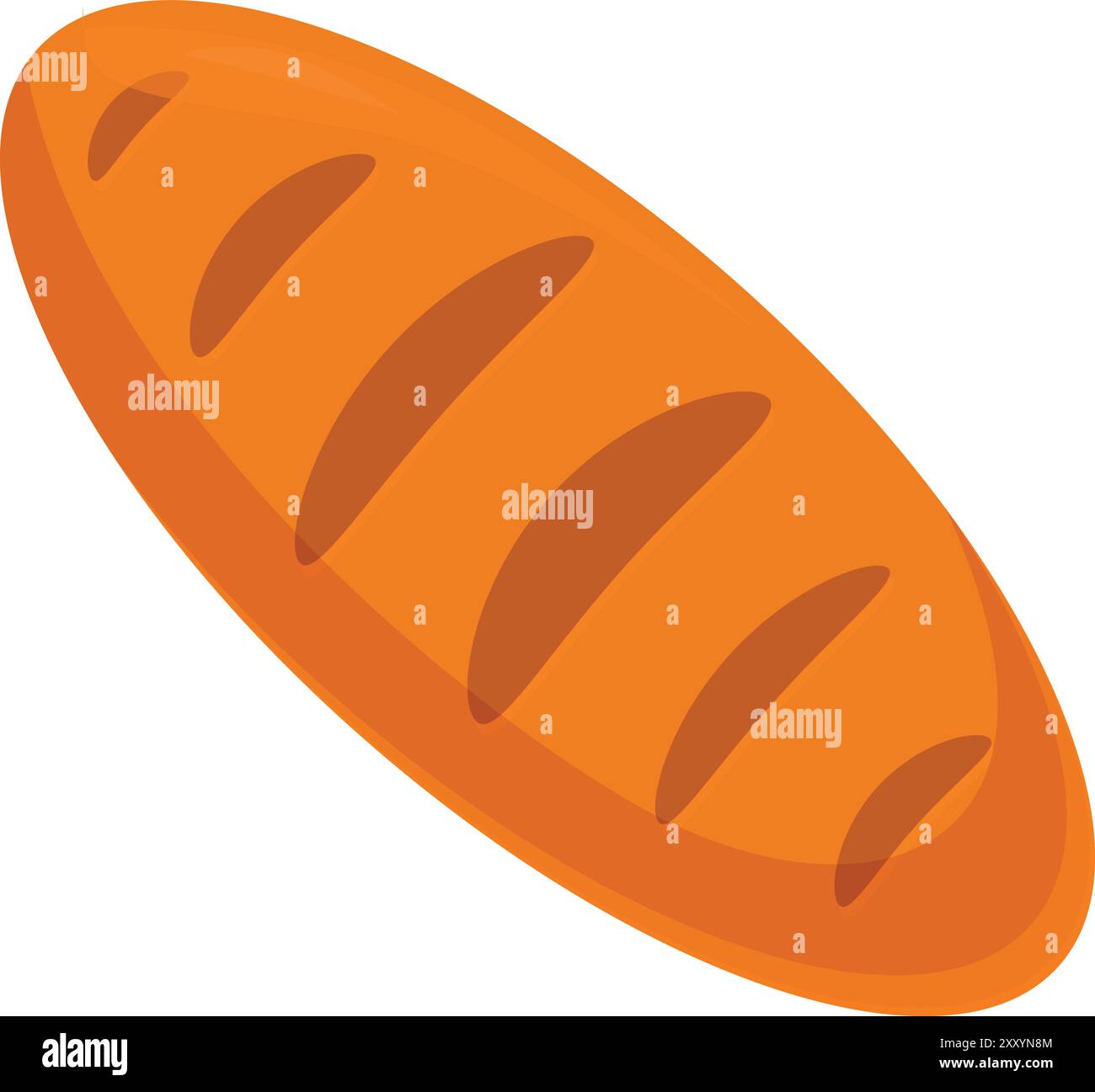 Simple vector illustration of a freshly baked loaf of bread, perfect ...