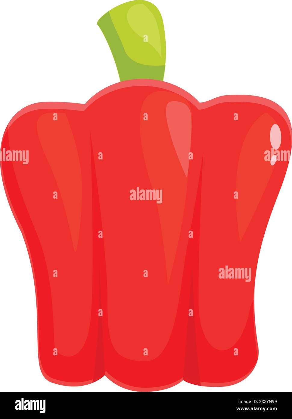 Red bell pepper standing Stock Vector Images - Alamy
