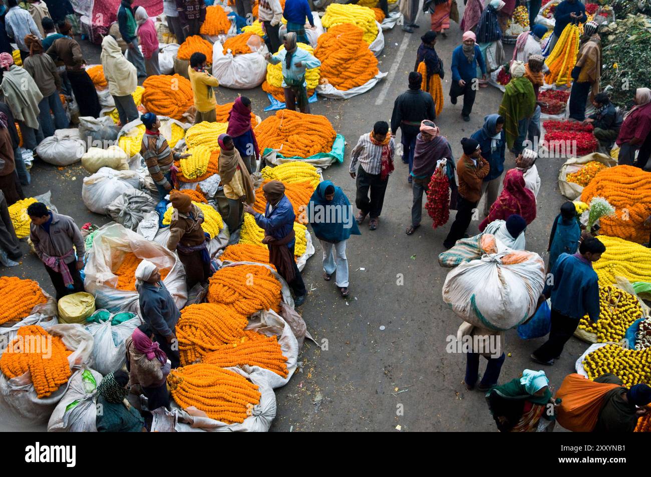 Mallick Ghat is one of the biggest flower markets in Asia. Early ...