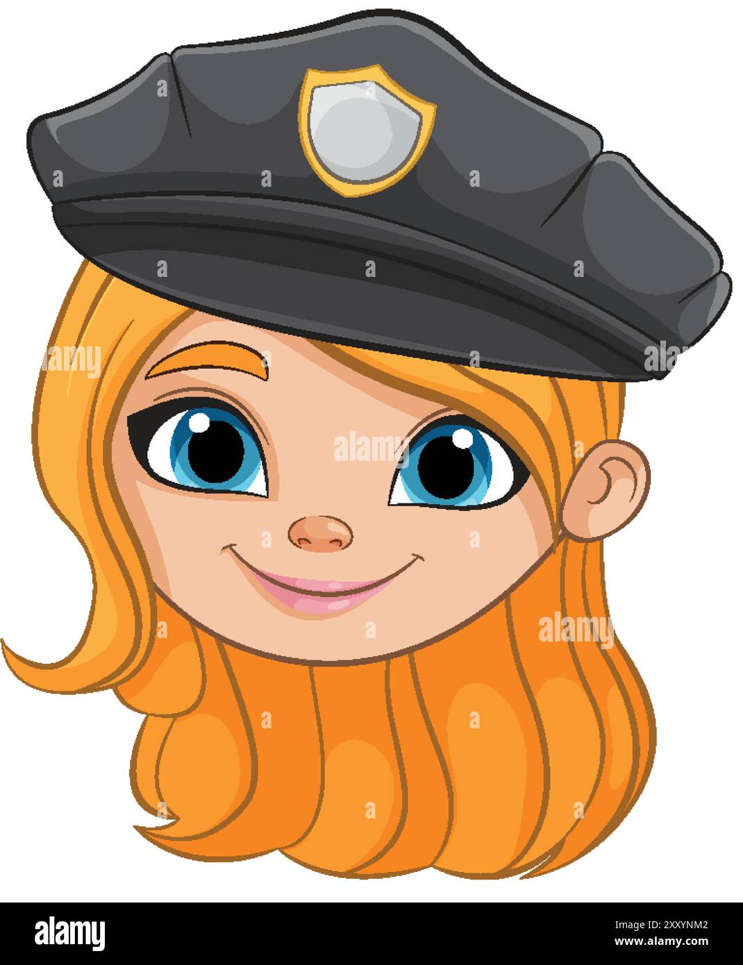 Cartoon of a smiling female police officer Stock Vector Image & Art - Alamy