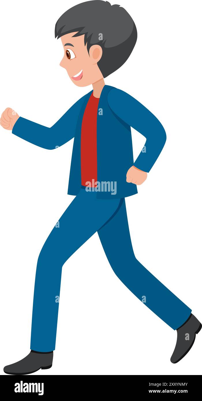 Smiling energetic man in Stock Vector Images - Alamy