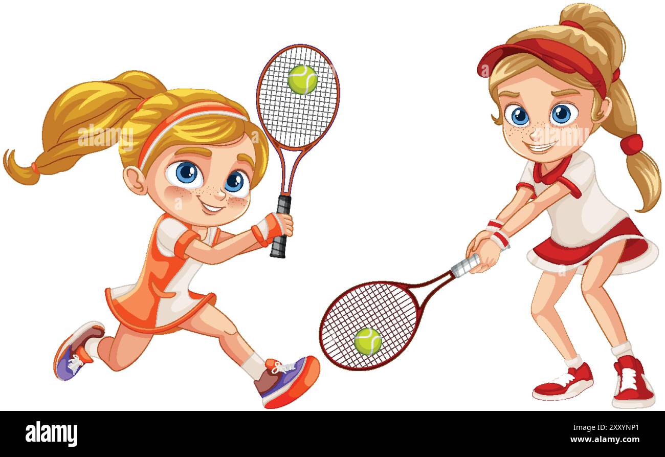 Youth tennis match Cut Out Stock Images & Pictures - Alamy