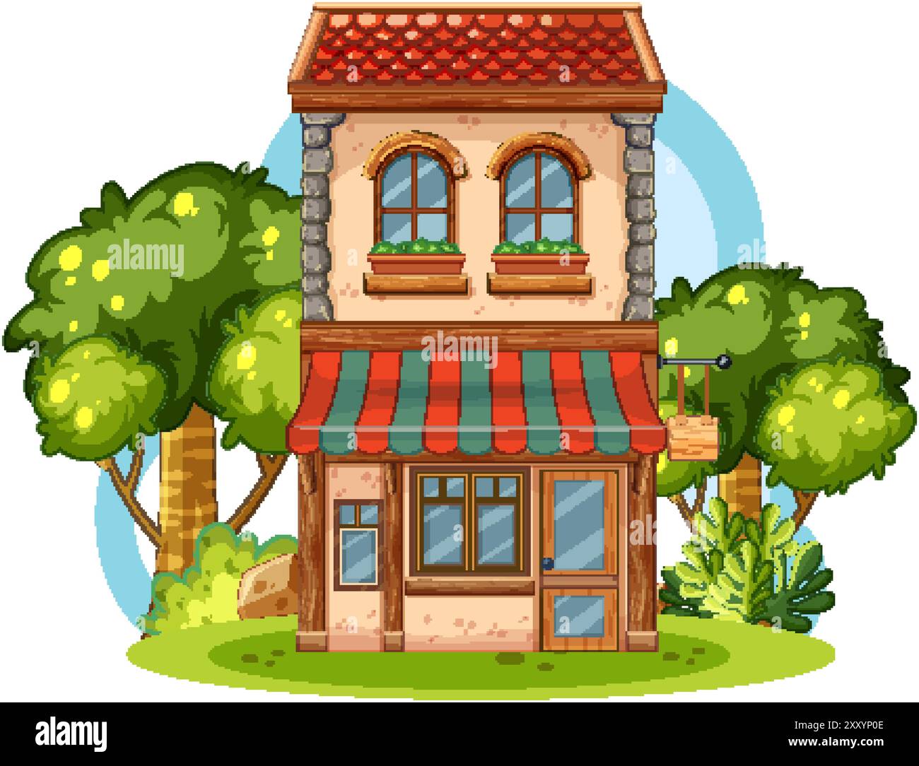 Greenery and facade Cut Out Stock Images & Pictures - Alamy
