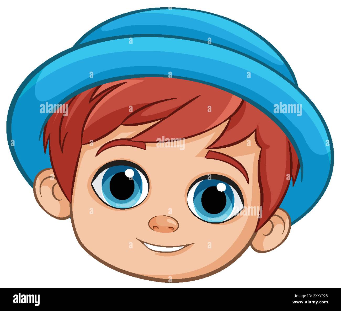 Cute boy wearing a blue hat Stock Vector Image & Art - Alamy